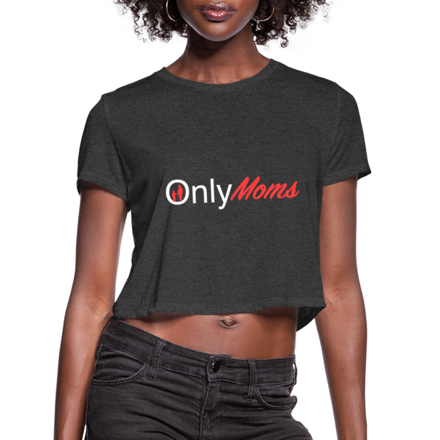 OnlyMoms Cropped T-Shirt (White and Pink Letters) – Comphies Graphic Tees