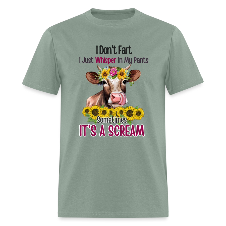 I Don't Fart I Just Whisper in My Pants (Funny Cow) T-Shirt Color ...