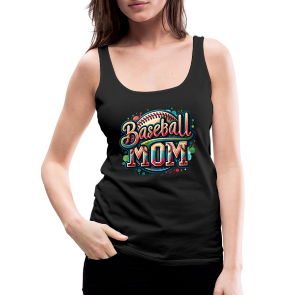 Baseball Mom Premium Tank Top Color: royal blue, black, charcoal grey ...