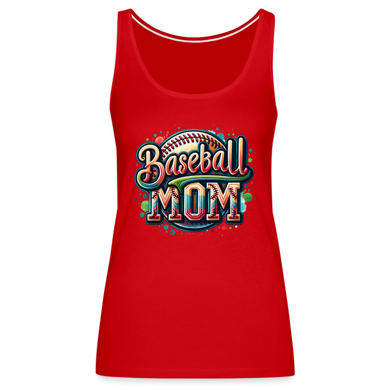 Baseball Mom Premium Tank Top Color: royal blue, black, charcoal grey ...